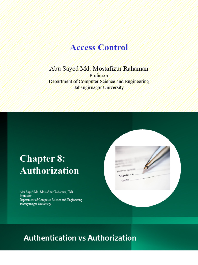 Lecture4 AccessControl Authorization | PDF | Transmission Control Protocol | Firewall (Computing)