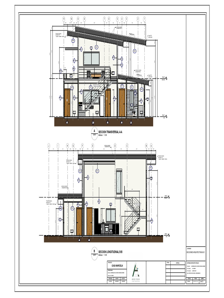 Planos Arquitectónicos Casa Marcela | PDF