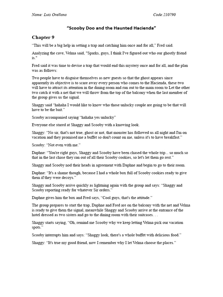 Scooby Doo's Haunted Hacienda Plan | PDF