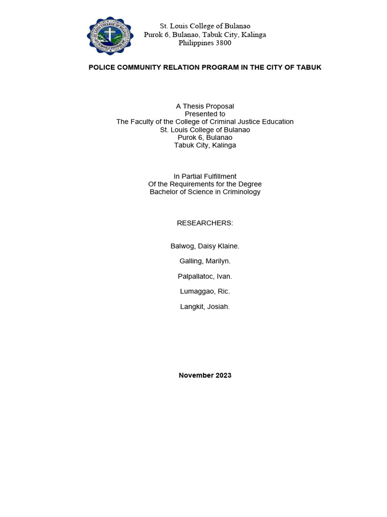 Enhancing Police-Community Relations in Tabuk | PDF | Community ...