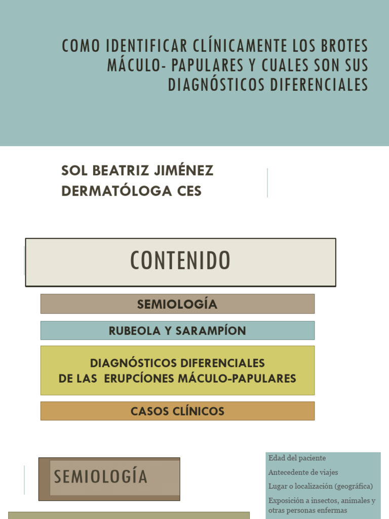 Brotes Máculo - Papulares | PDF | Sarampión | Virus