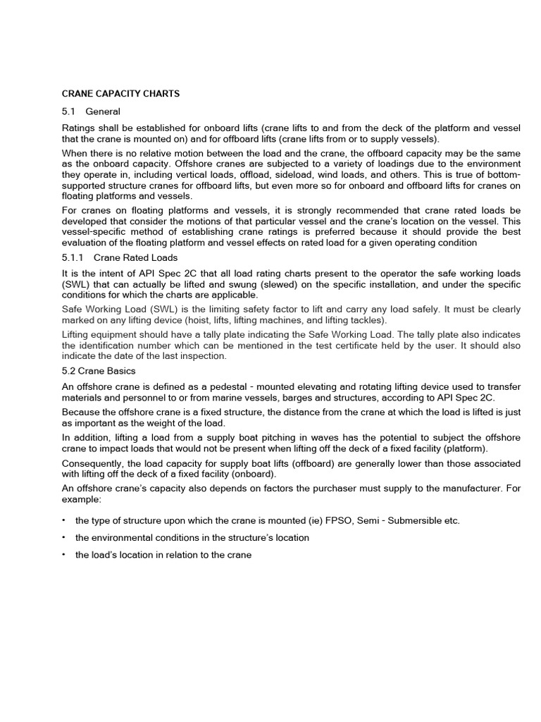 Crane Capacity Charts | PDF | Crane (Machine)