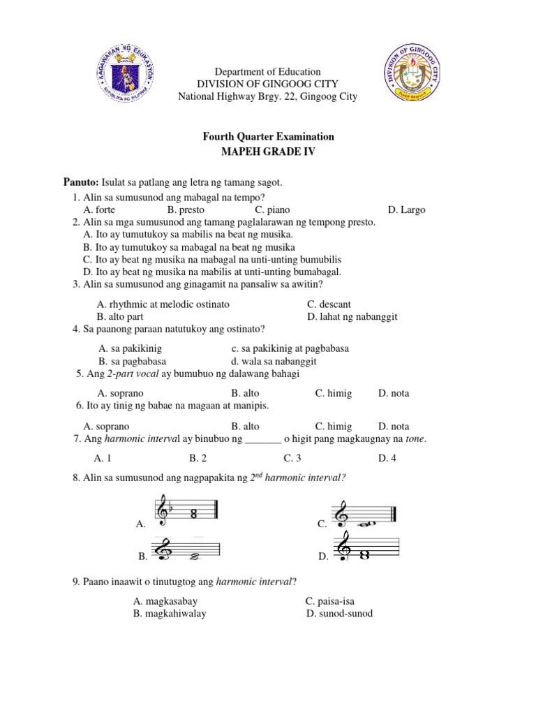 Mapeh 4 | PDF