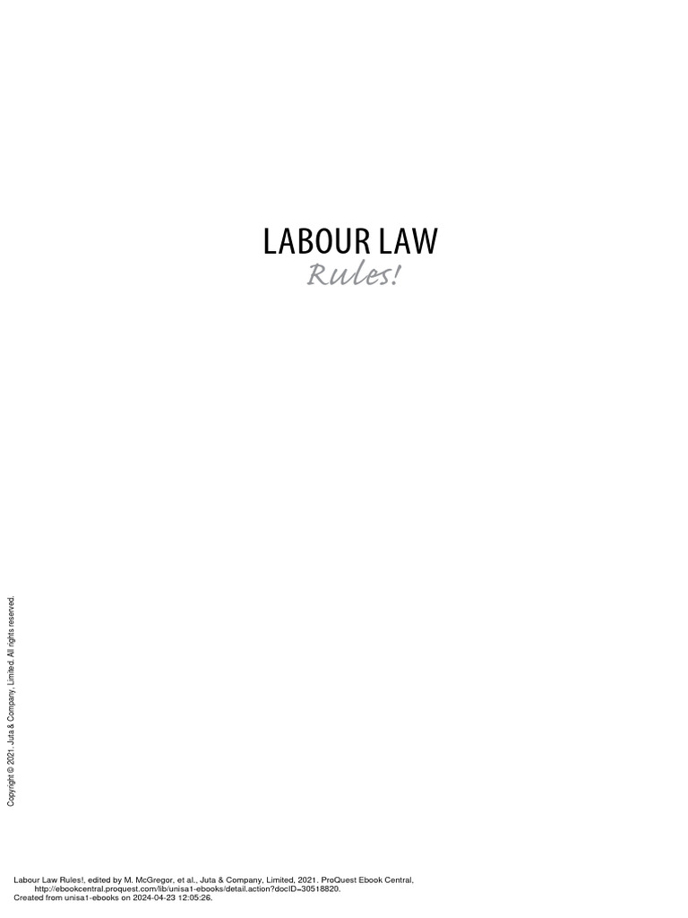 Labour_Law_Rules!_----_(Preliminary_pages_) | PDF | Employment | Labour Law