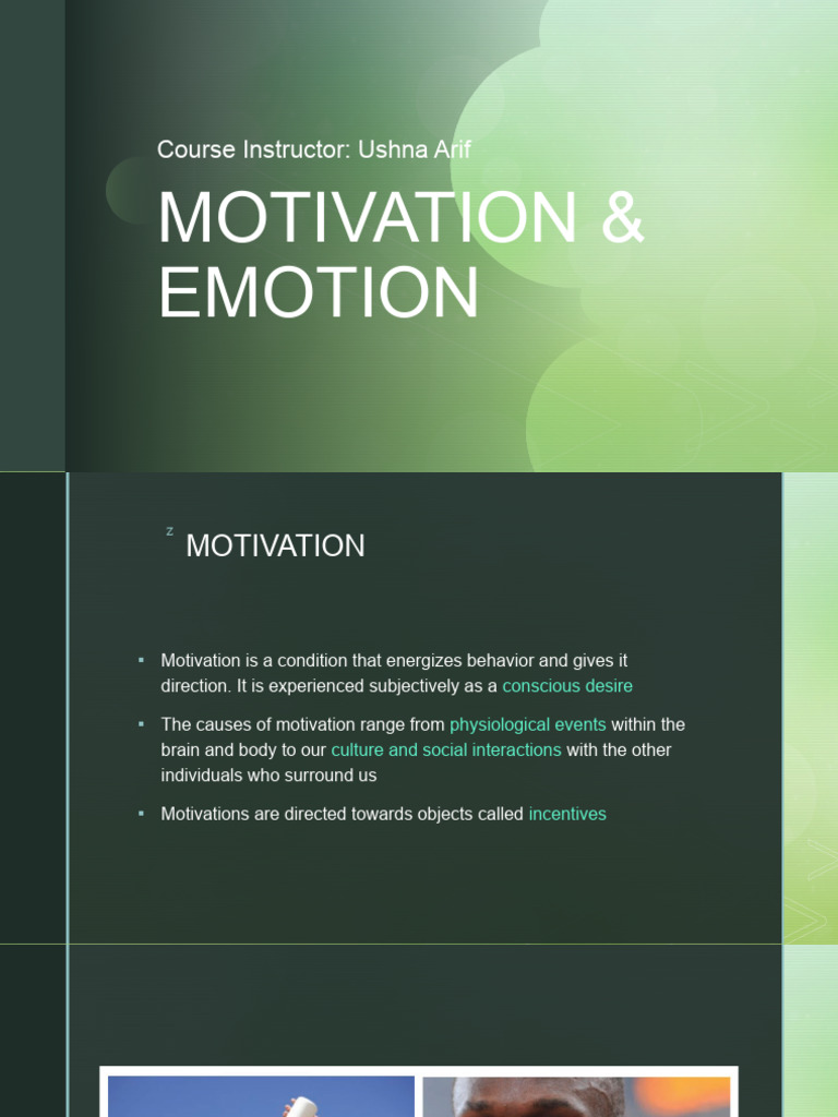 Motivation and Emotion | PDF | Emotions | Motivational