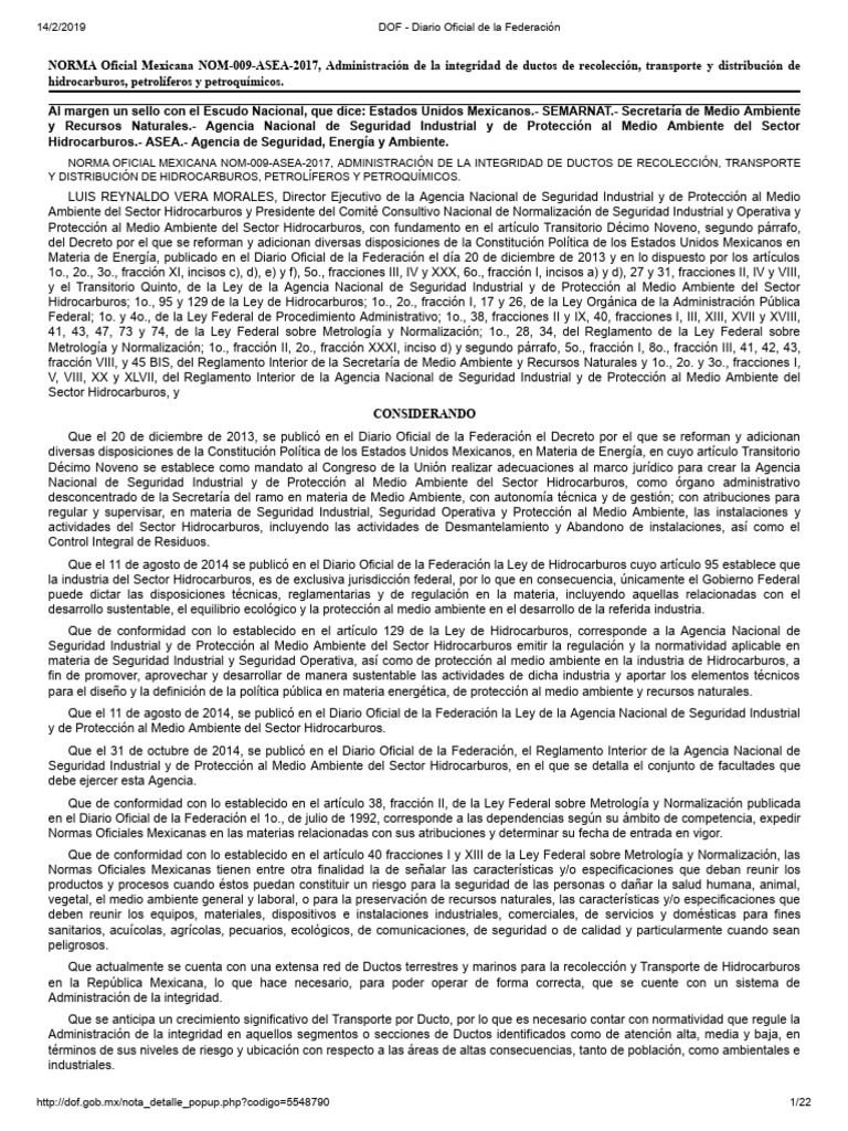 Nom 009 Asea 2017 | PDF | México | Petróleo