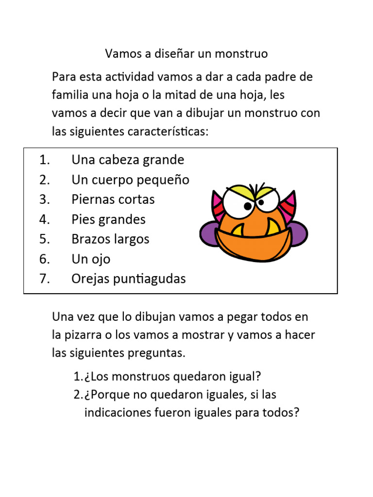 Actividad 2 El Monstruo | PDF