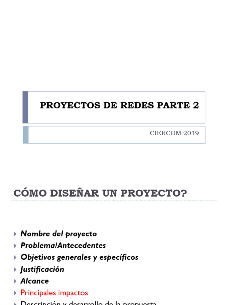 Guía para Diseñar Proyectos de Redes | PDF | Presupuesto | Gestión de ...