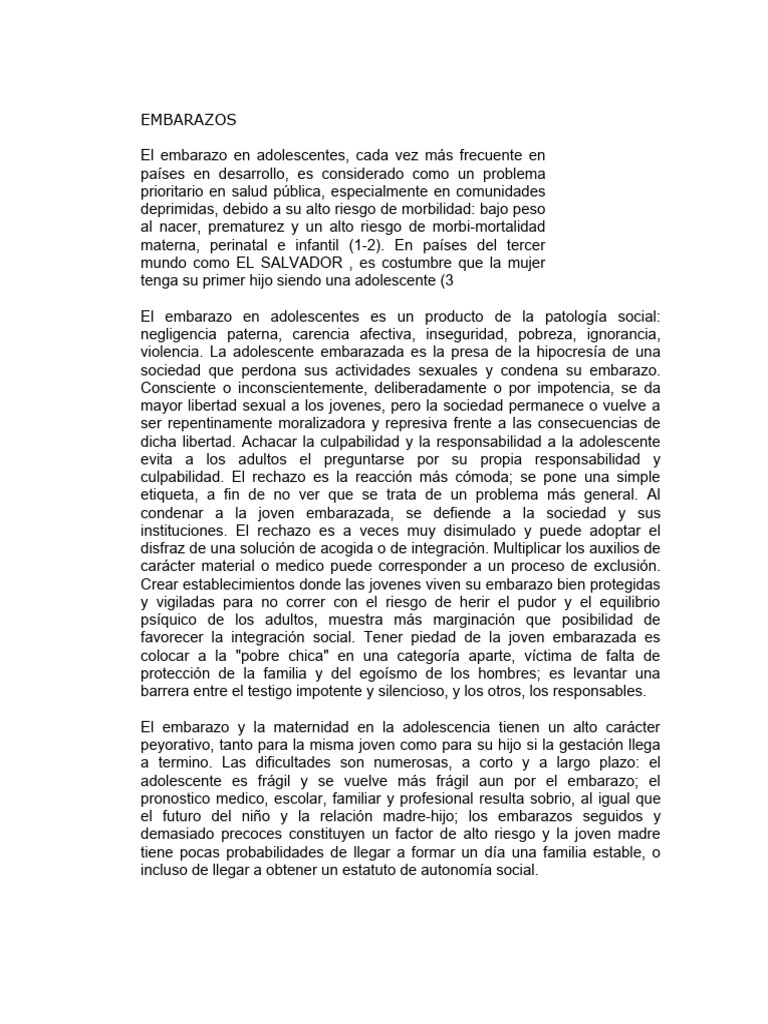 EMBARAZOS | Descargar gratis PDF | El embarazo | Familia