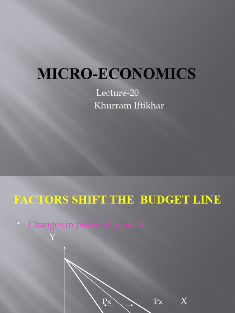 Budget Line Shifts in Microeconomics | PDF | Economic Equilibrium ...