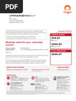 Origin Energy Electricity Bill Summary | PDF | Cost Of Living | Payments