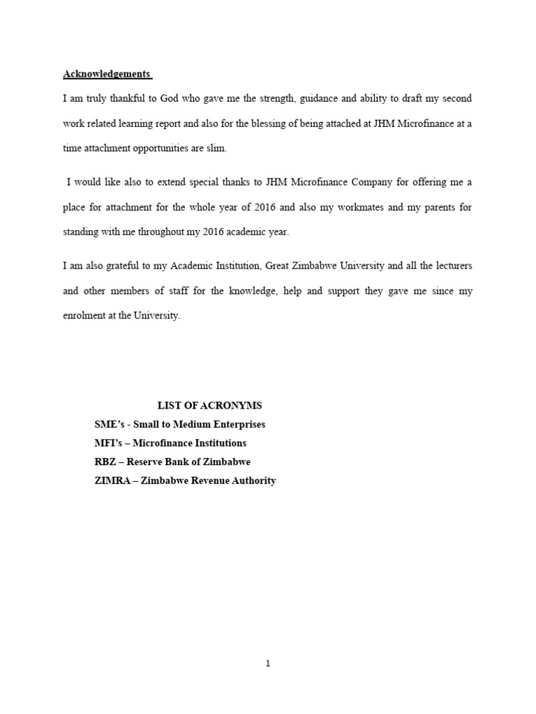 Final Report | PDF | Loans | Microfinance