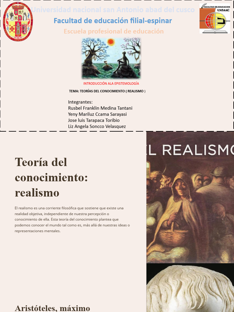 Teoria Del Conocimiento Realismo | PDF | Realismo filosófico | Realidad