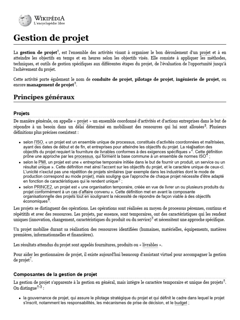 Introduction à la gestion de projet | PDF | Gestion de projet | Business