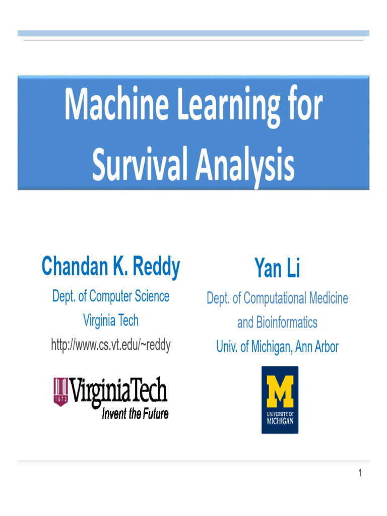 Machine Learning For Survival Analysis | PDF | Applied Mathematics | Statistical Analysis