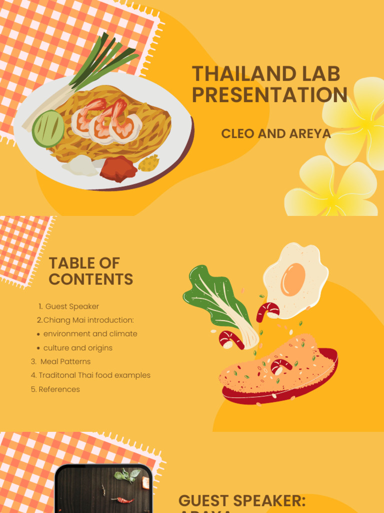 Thailand Lab Presentation 1 | PDF | Thai Cuisine | Thailand