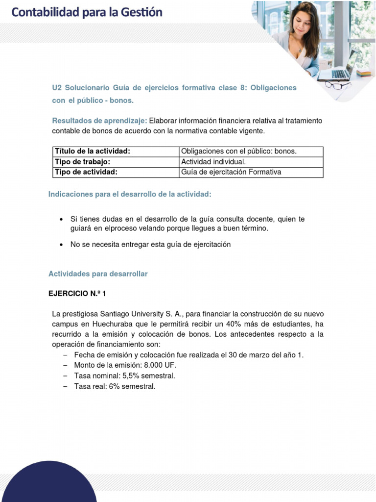 Guía Contable: Bonos y Obligaciones | PDF | Contabilidad | Dinero