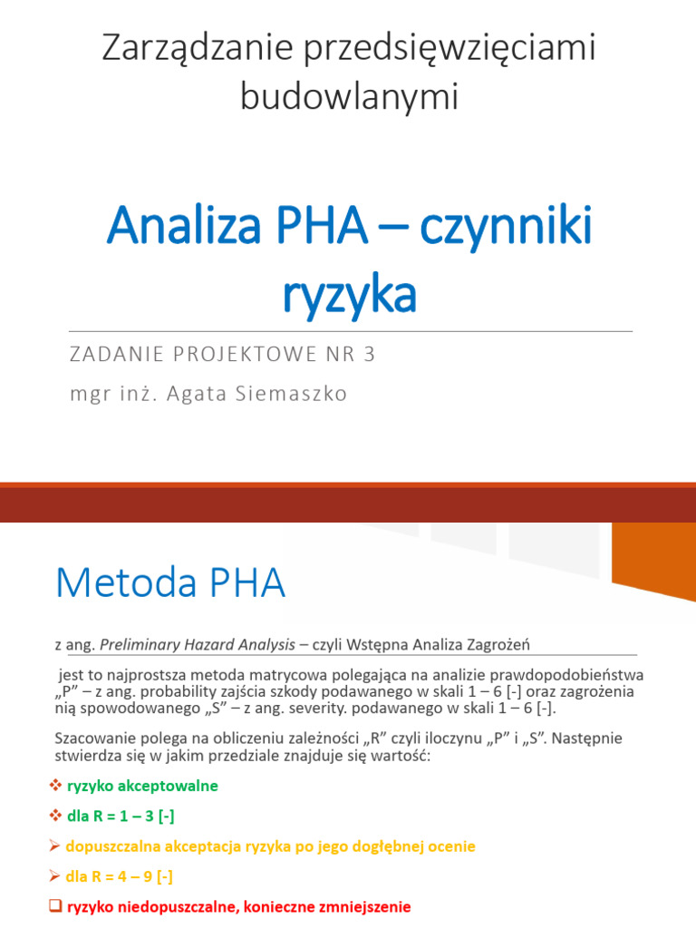 Analiza PHA | PDF
