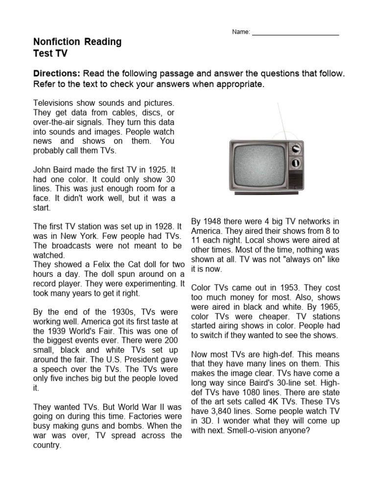Evolution of Television History | PDF | Television | Information And ...