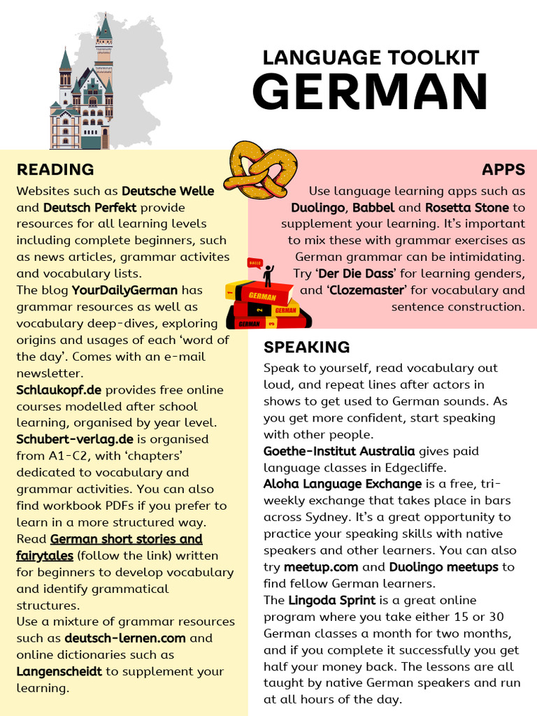 Language Toolkit - German | PDF | Vocabulary | German Language