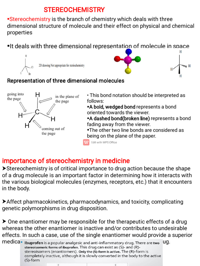 Stereochemistry for Biology Students | PDF | Chirality (Chemistry ...