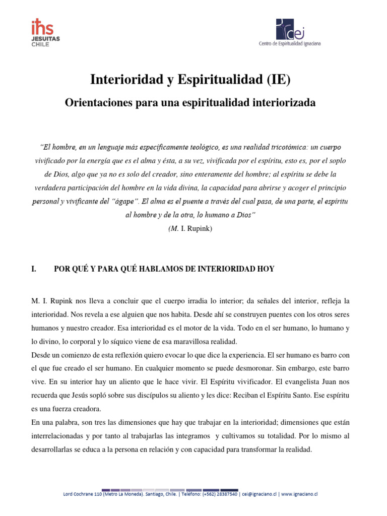 ¿QUÉ-ES interioridad | PDF | Alma | Amor