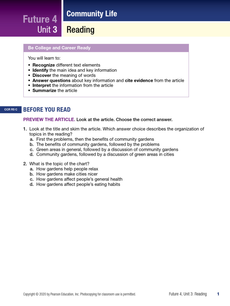 Future 04 2e U03 CCRSPlus | Download Free PDF | Urban Agriculture