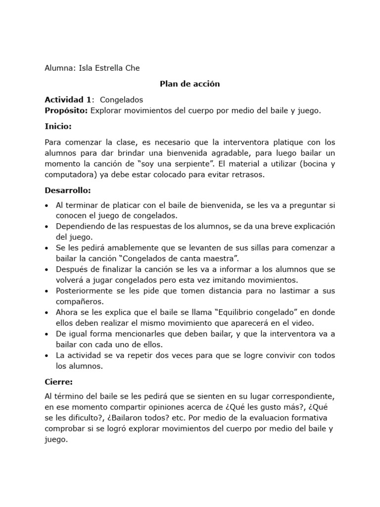 Plan de Accion 1 y 2 | PDF