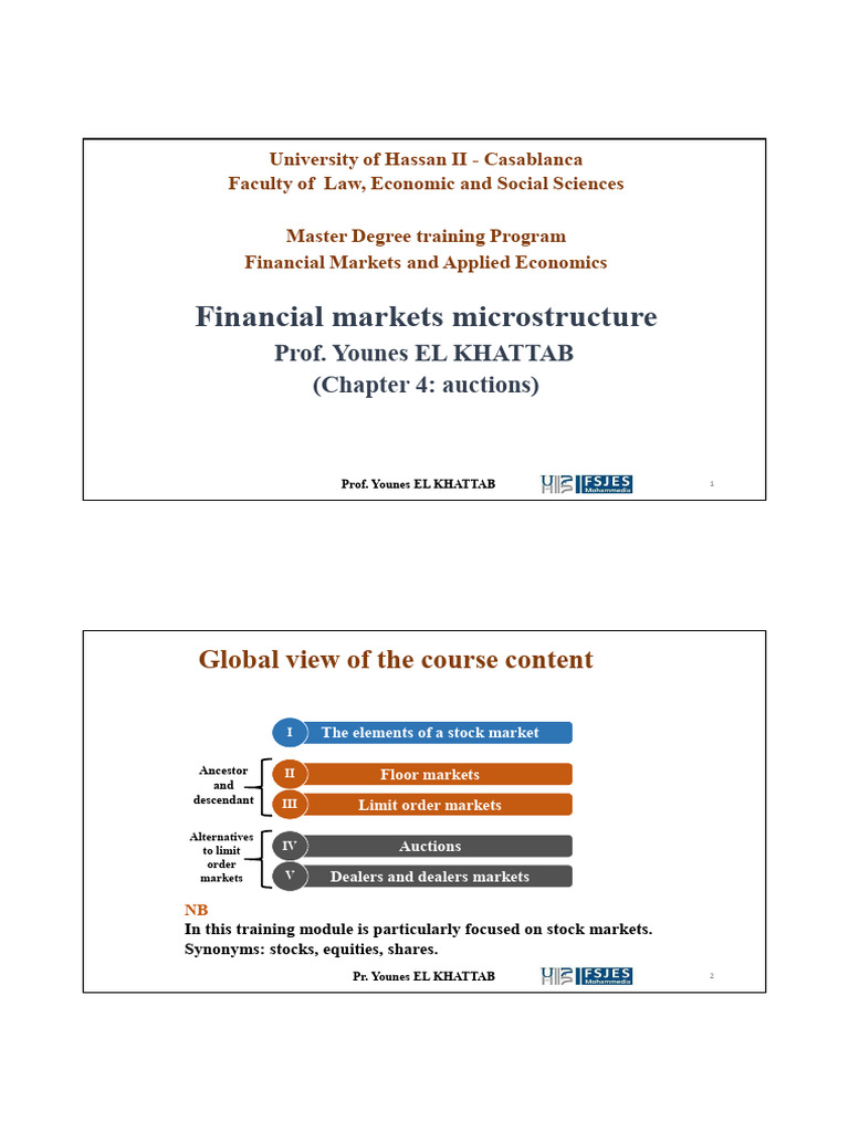 Market Microstructure (Chapter 4) | PDF | Stocks | Stock Market