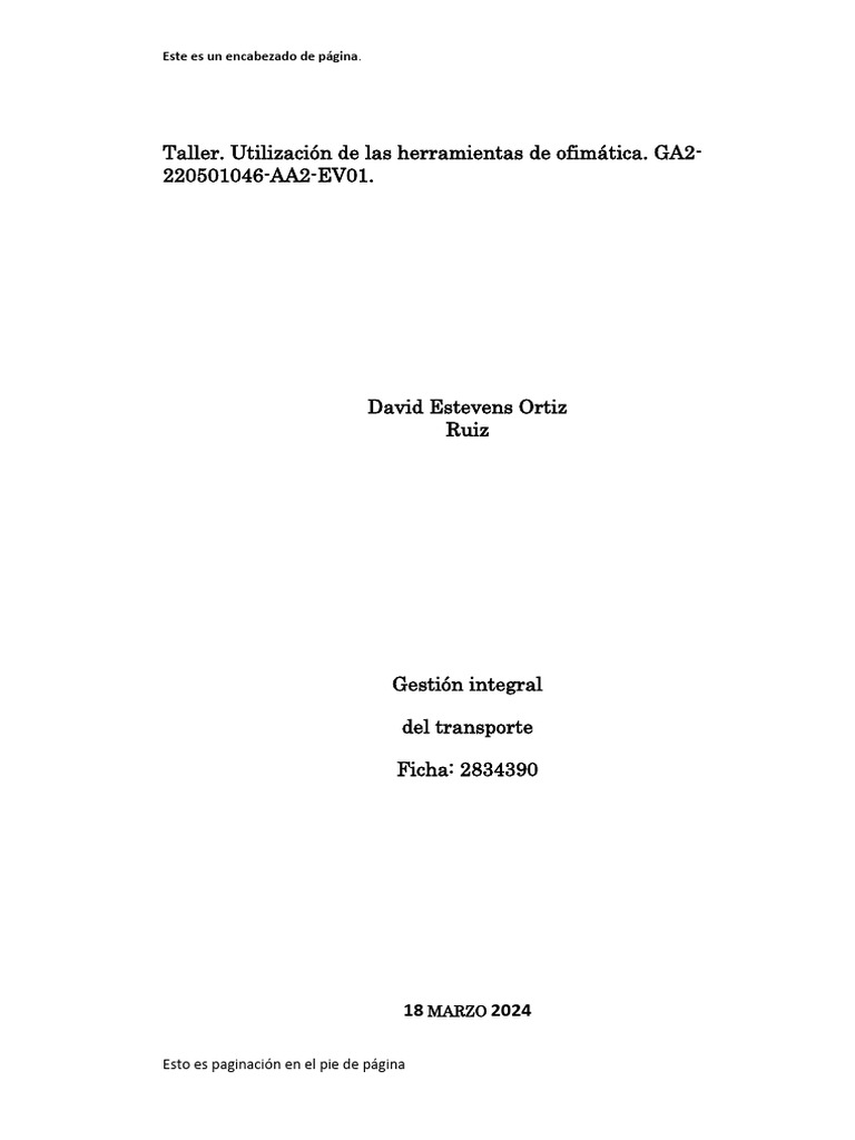 Herramientas de Ofimática. GA2-220501046-AA2-EV01. | PDF
