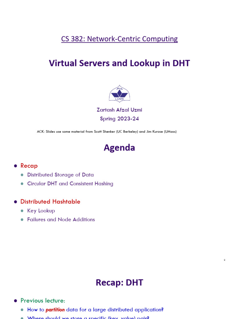 DHTLookup | PDF | Load Balancing (Computing) | Peer To Peer