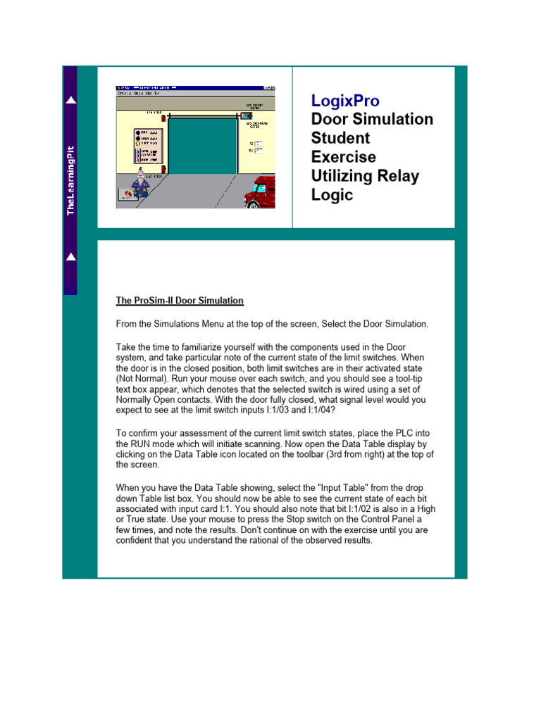 Door Simulation For Group 1 | PDF | Switch | Bit