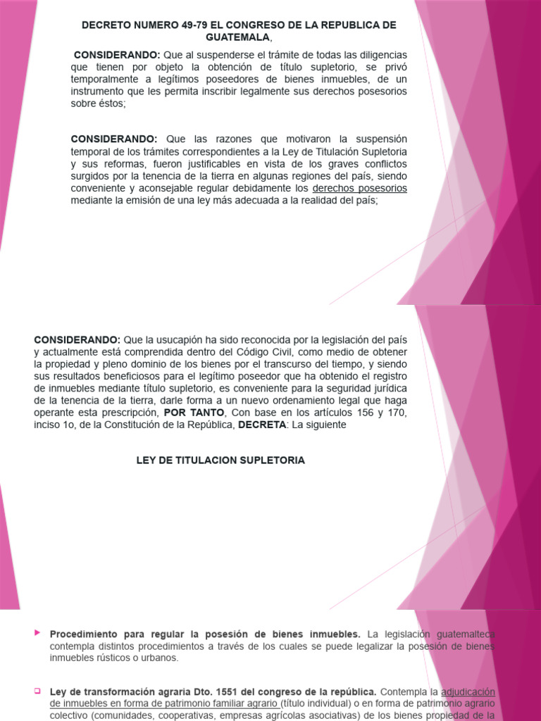 Diap. Titulación Supletoria | PDF | Posesión (Ley) | Propiedad