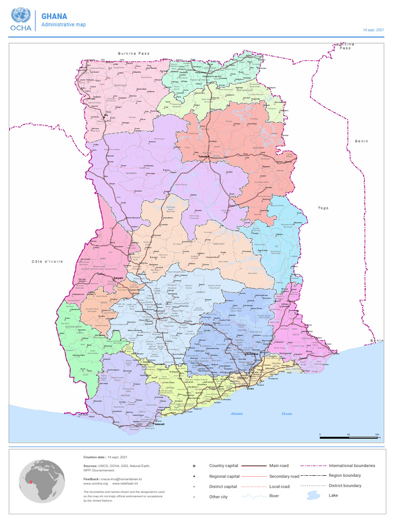 Ghana Administrative Regions | PDF | West Africa | Ghana