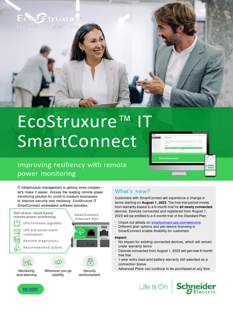 998-22676494 - GMA - EcoStruxure IT SmartConnect - Brochure | PDF | Cloud Computing | Software