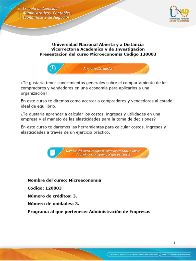 01 Presentación Curso Microeconomía | PDF | Microeconomía | Evaluación