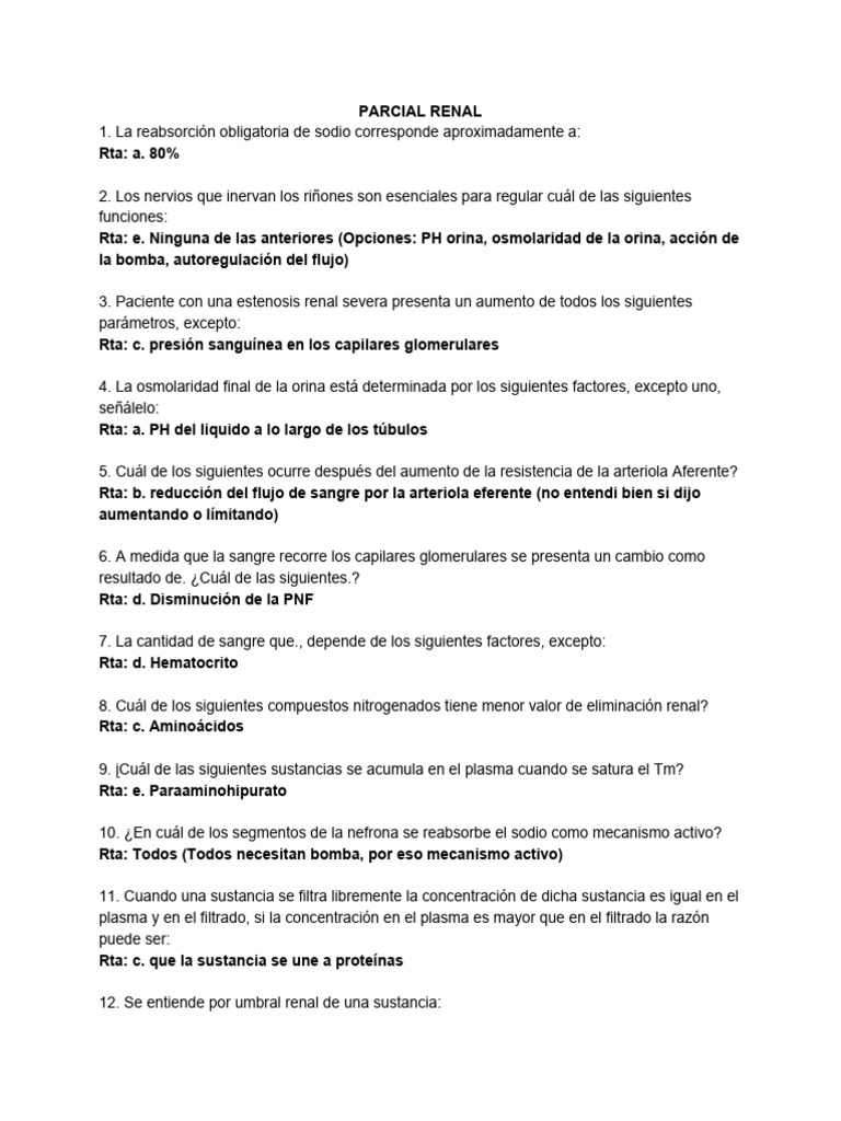 Banco Renal 4 | PDF | Riñón | Sistema urinario