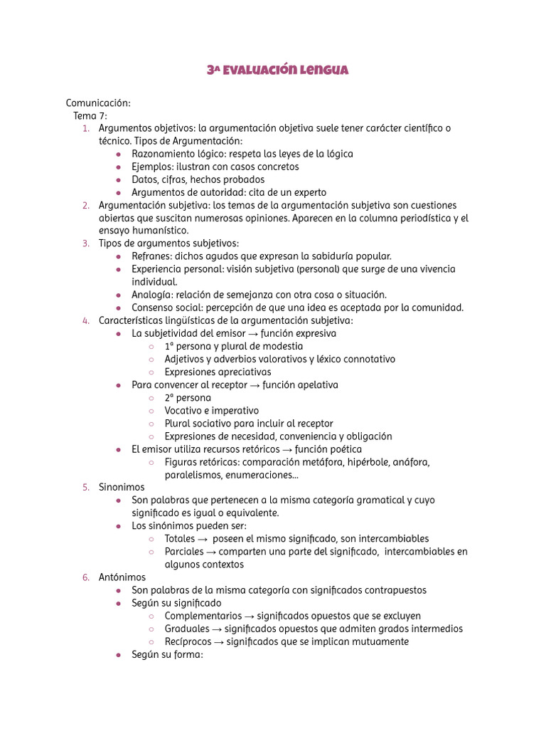 3 Evaluación Lengua | PDF | Verbo | Lengua española