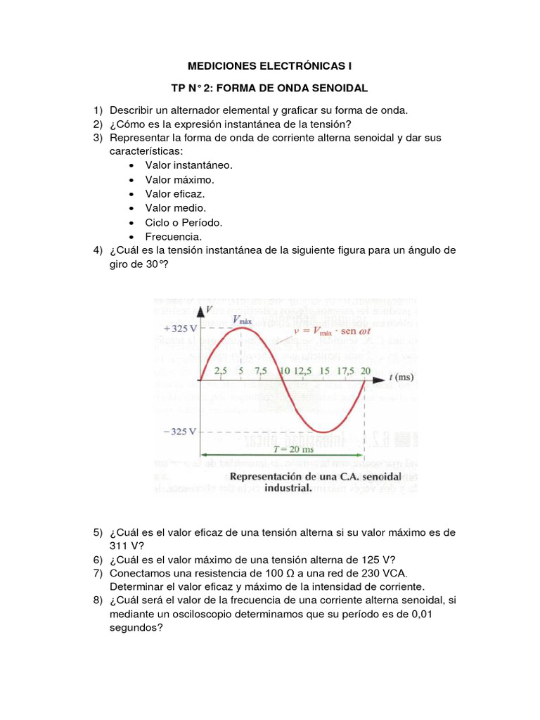 TP 2 - Mediciones Electrónicas I | PDF | Ciencia y matemáticas