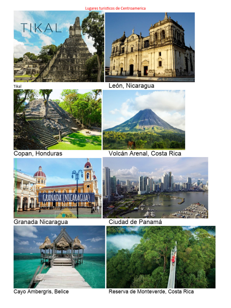 Lugares Turisticos de Centroamerica | PDF