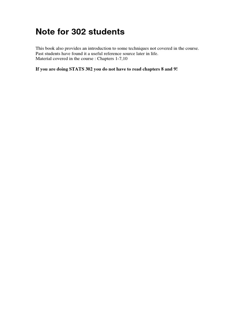 2016 Stats 302 Course Book Pdf Eigenvalues And Eigenvectors 5975