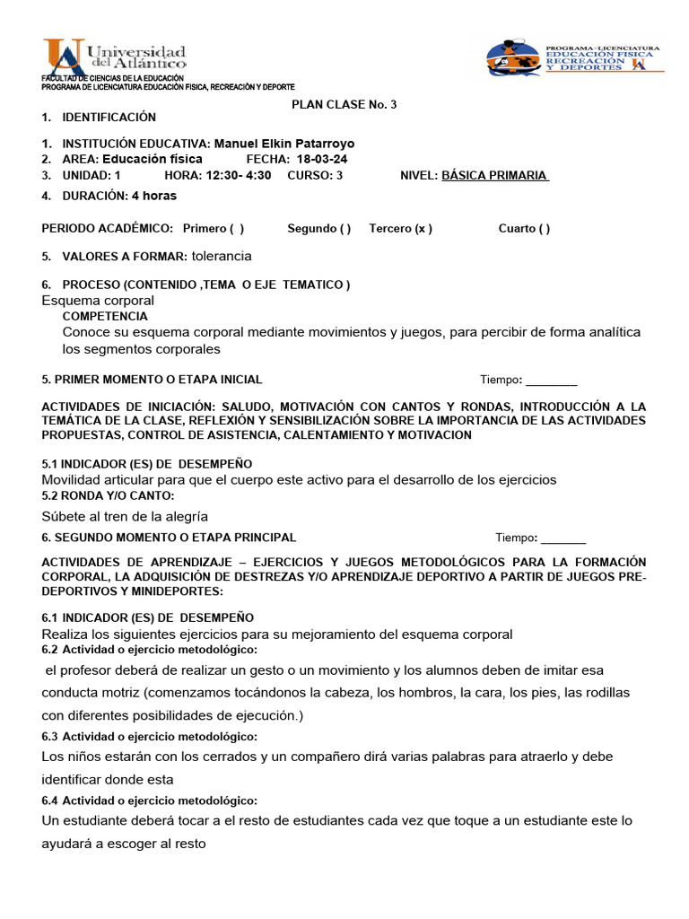 Plan Clase 3-2 | PDF | Maestros | Evaluación