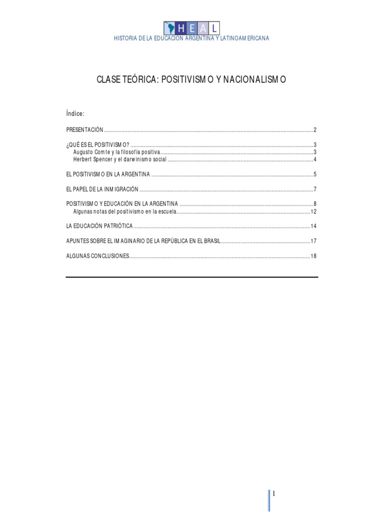 Positivismo_y_nacionalismo | PDF | Positivismo | America latina