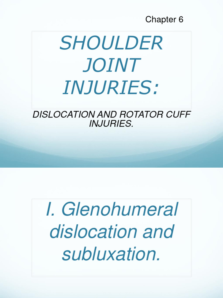 6) Shoulder Joint Injuries. | Download Free PDF | Anatomical Terms Of ...