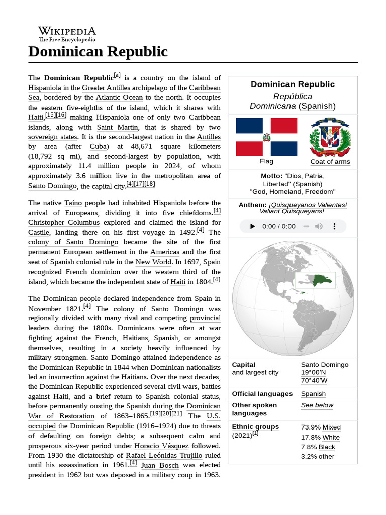 Dominican Republic | PDF | Dominican Republic