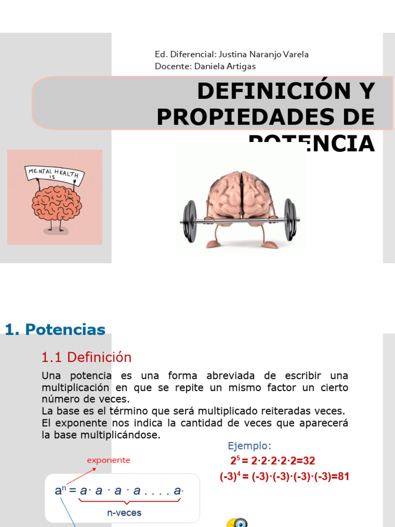 Potencias | PDF | Exponenciación | Multiplicación