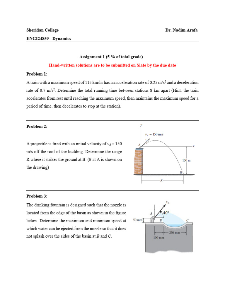 Engineering Dynamics Assignment | PDF