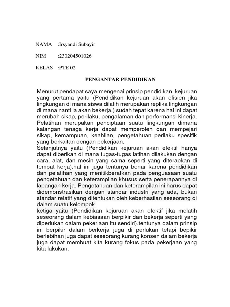 Pengantar Pendidikan Mengenai Pendapat | PDF