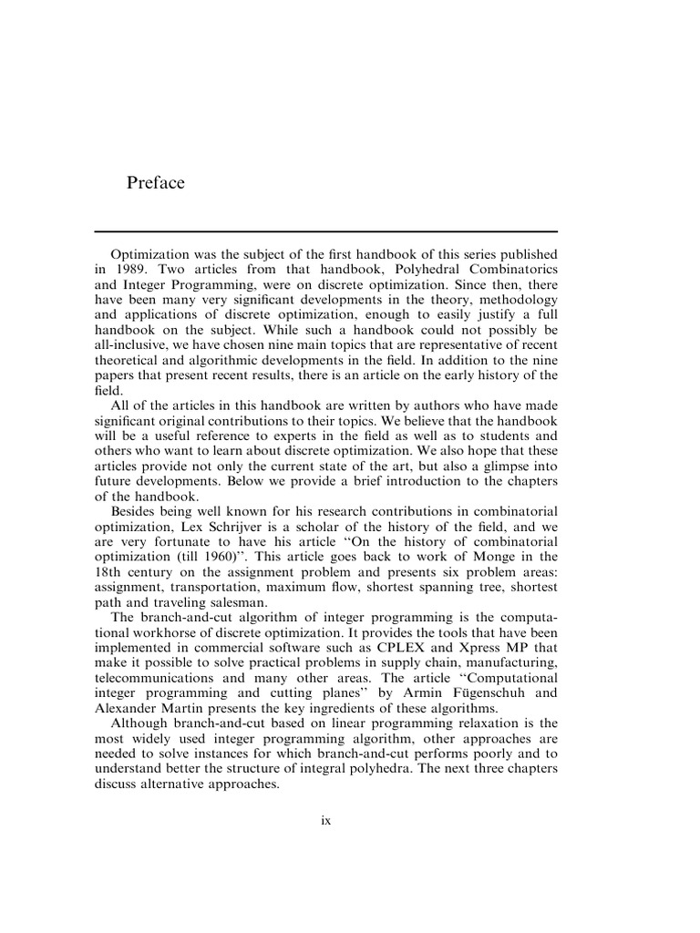 Handbooks in Operations Research and Management Science - Vol 12 Discrete Optimization ...