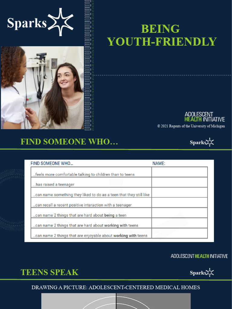 Being Youth Friendly Spark Slides Updated | PDF